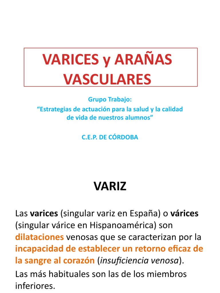 Varices y Arañitas | PDF | Venas varicosas | Trombo