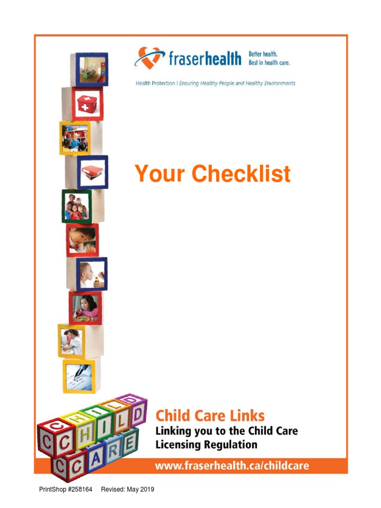 Child Care Checklist Pdf