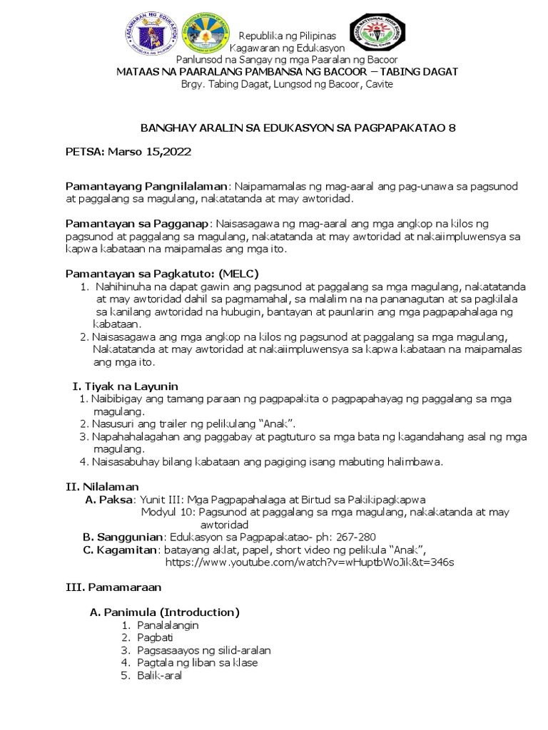 F2F Lesson Plan | PDF