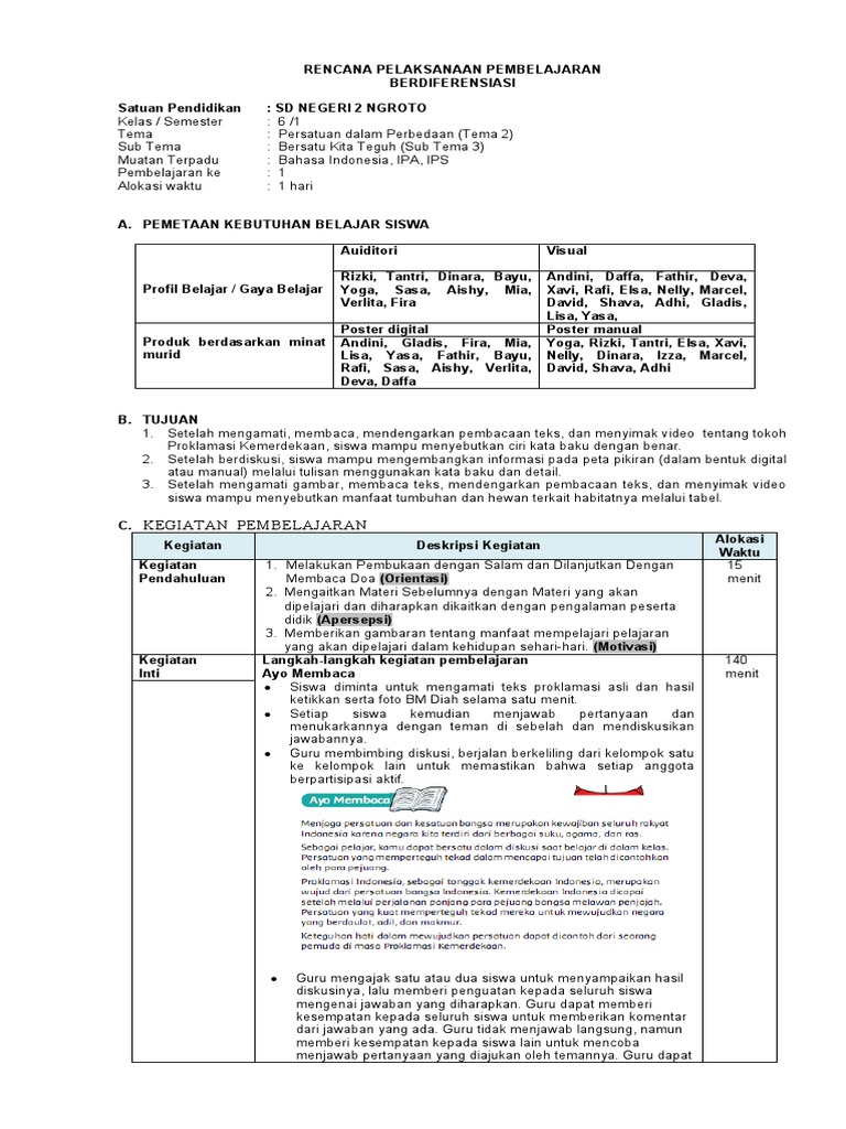 RPP Diferensiasi Efi | PDF