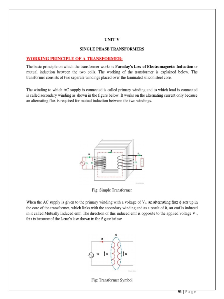 4 5 Transformers 1 Phase And 3 Phase Pdf Transformer Electromagnetic Induction