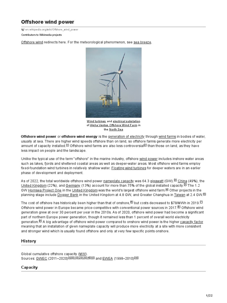 en.wikipedia.org-Offshore wind power | PDF | Offshore Wind Power | Wind ...