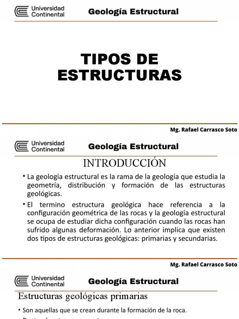 Seman 2 Tipos de Estructuras | PDF | Geología | Geometría