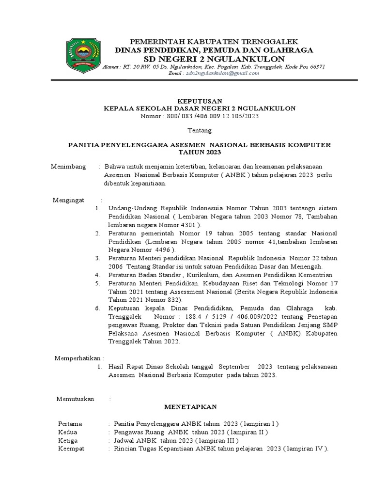 SK Panitia Anbk 2023 | PDF