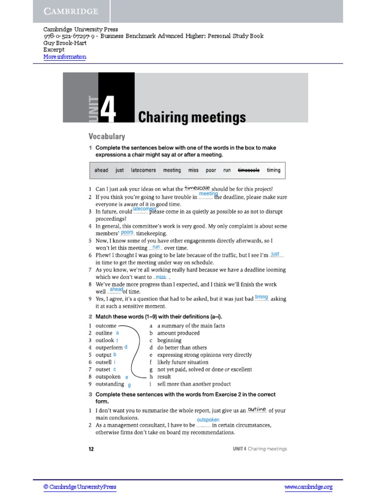 Unit 4 Business Benchmark | PDF