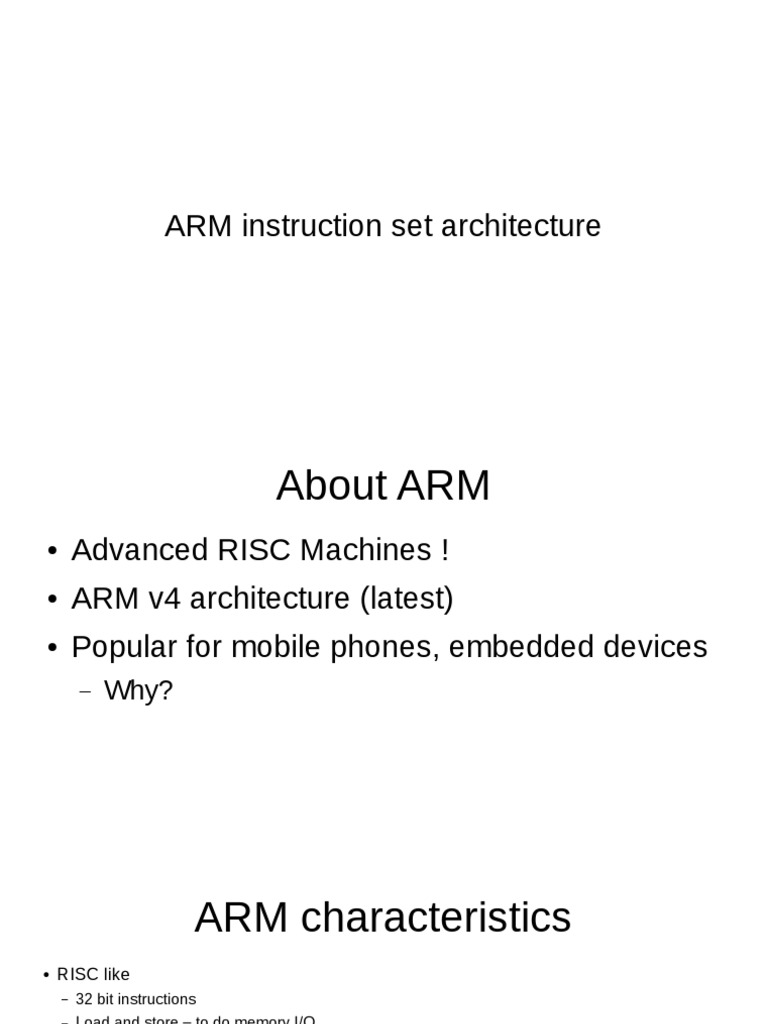 Arm Isa Download Free Pdf Office Equipment Computer Engineering 