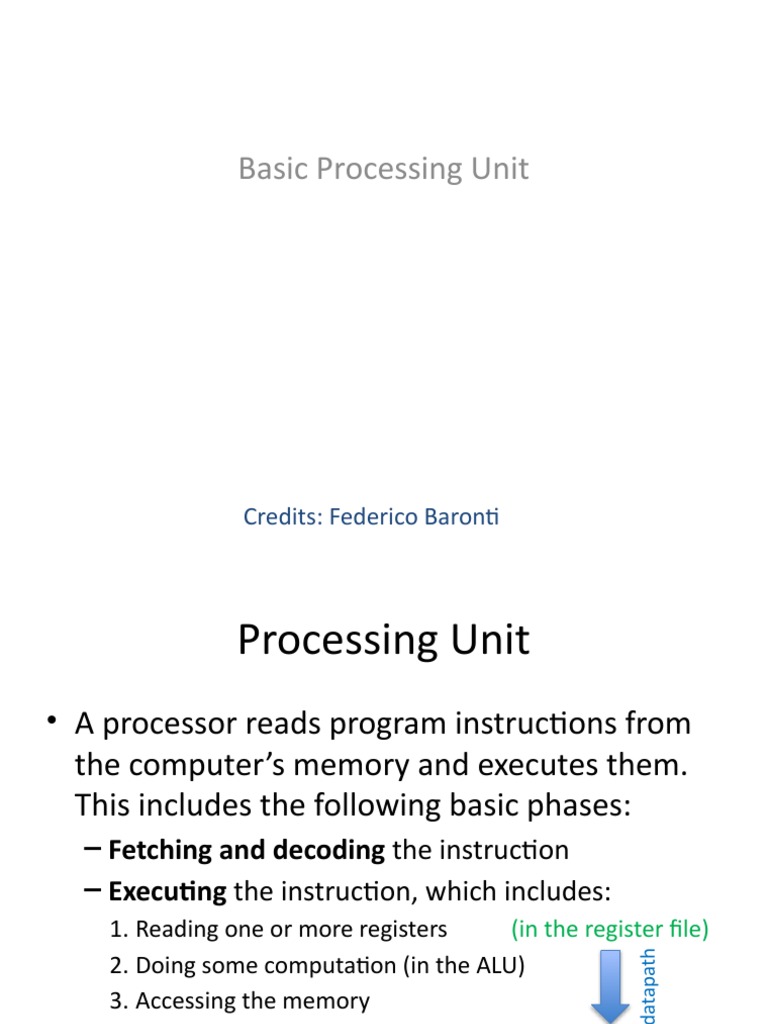 Slides Chapter 5 Basic Processing Unit | Download Free PDF | Central ...