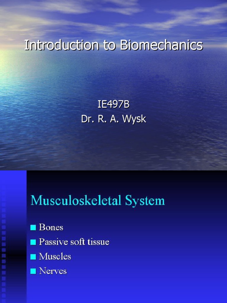 Introduction To Biomechanics | PDF