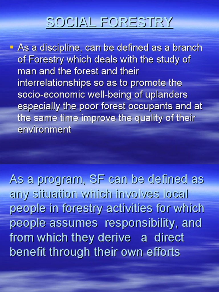 Social Forestry | PDF
