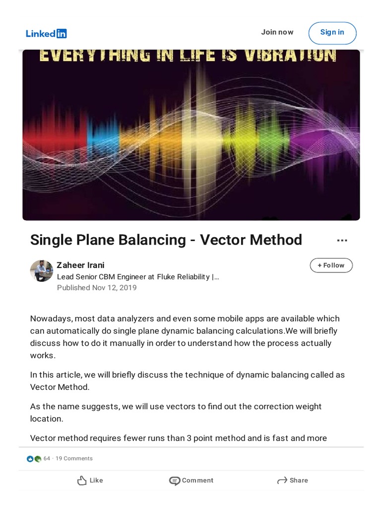 Single Plane Balancing - Vector Method | PDF | Weight | Angle