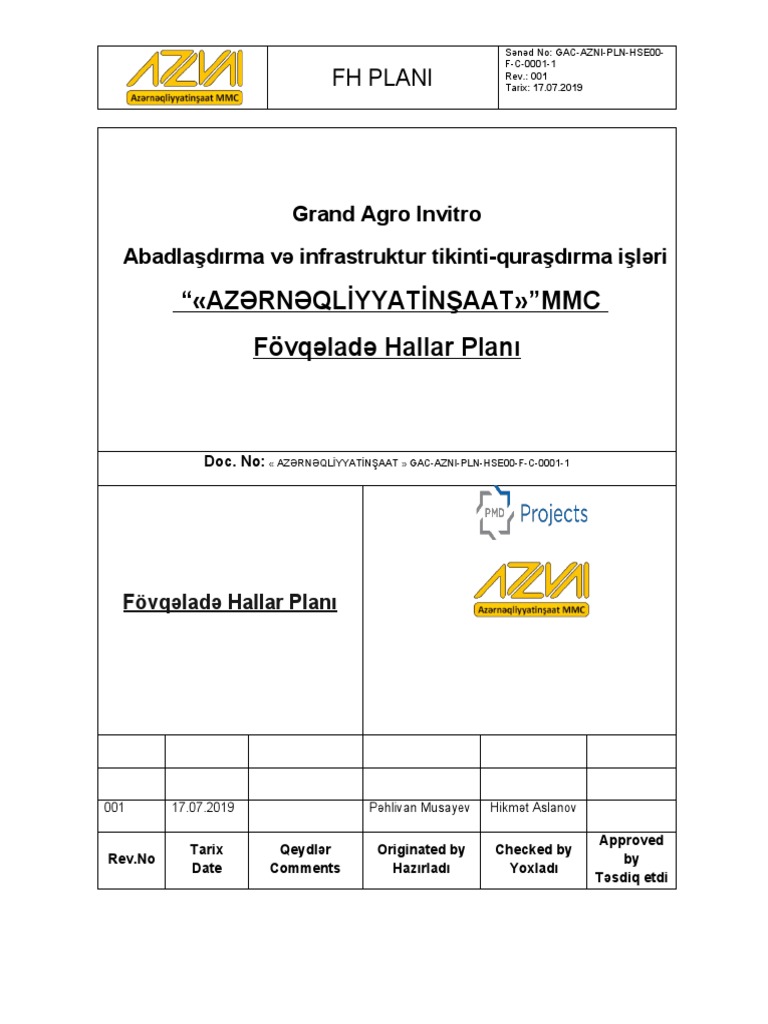 Gac Azni PLN Hse00 F C 0001 1 FHN Plan | PDF