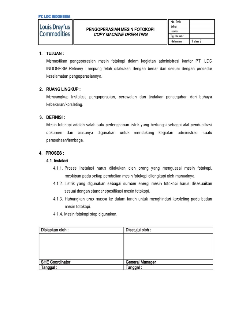 EHS SOP 02 Foto | PDF
