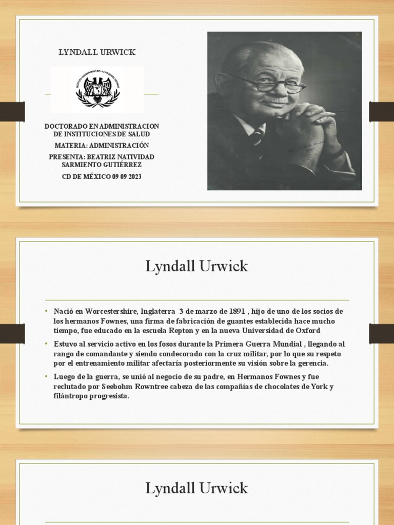 Aportaciones de Lyndall Urwick a la Administración | PDF | Business
