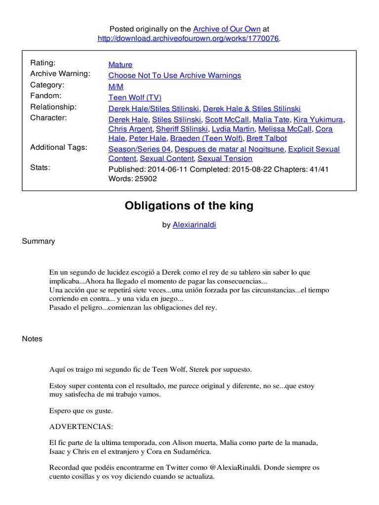 Obligations of The King | PDF