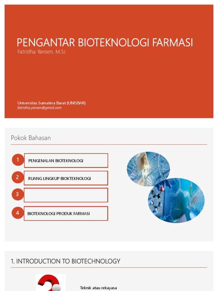 Pengantar Bioteknologi Farmasi | PDF | Kesehatan Holistik | Sains ...