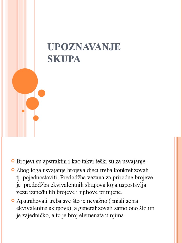 UPOZNAVANJE SKUPA Matis Prezentacija Za Asistenta | PDF