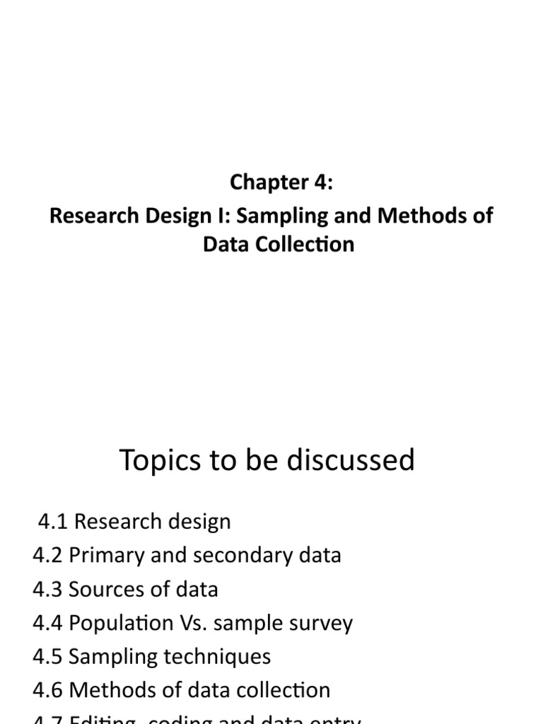 CHAPTER - 4 Research | PDF | Sampling (Statistics) | Sample Size Determination