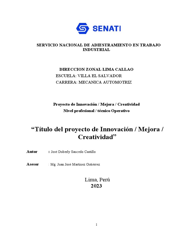 Proyecto de Jose | PDF | Business | Motor eléctrico Proyecto de Jose | PDF | Business | Motor eléctrico