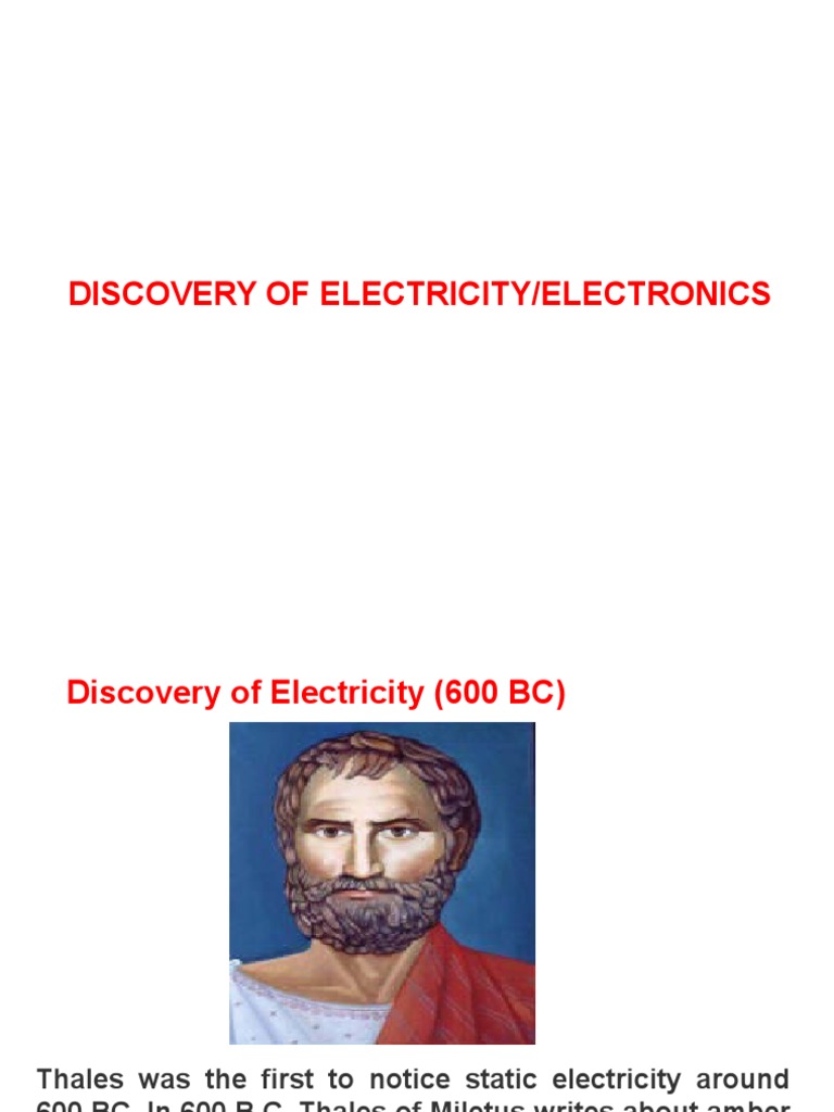 History of Electricity & Electronics | PDF