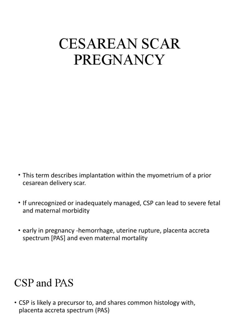 Cesarean Scar Pregnancy | PDF | Pregnancy | Uterus