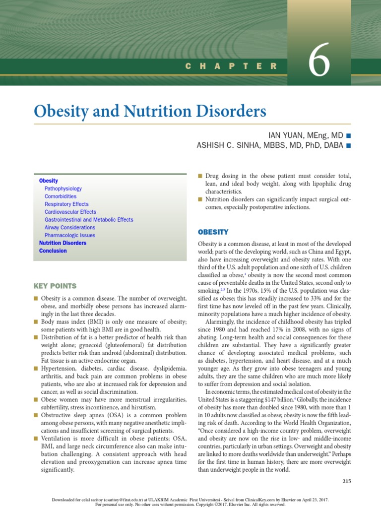 Obesity and Nutrition Disorders | PDF | Obesity | Body Mass Index