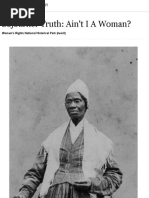 Sojourner Truth - Ain't I a Woman | PDF | Feminism | Gender Studies