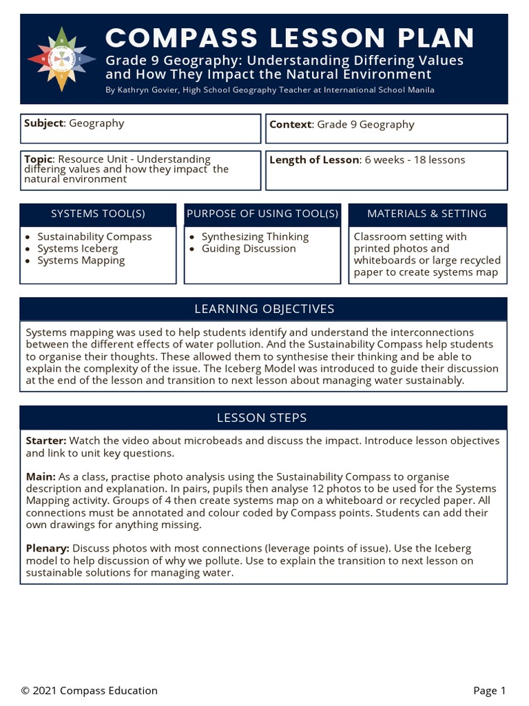Grade 9 Geography: Values & Environment | PDF | Geography | Sustainability