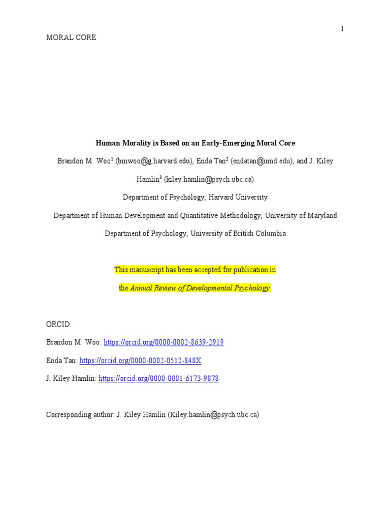 Woo AnnualReview 220630 | PDF | Intention | Morality