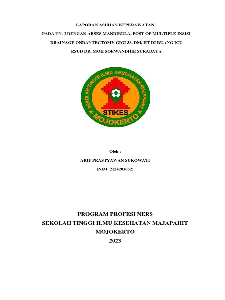 Asuhan Keperawatan Abses Mandibula ICU | PDF