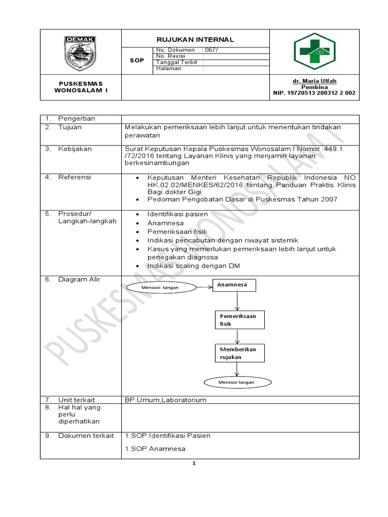 Sop Rujukan Internal | PDF