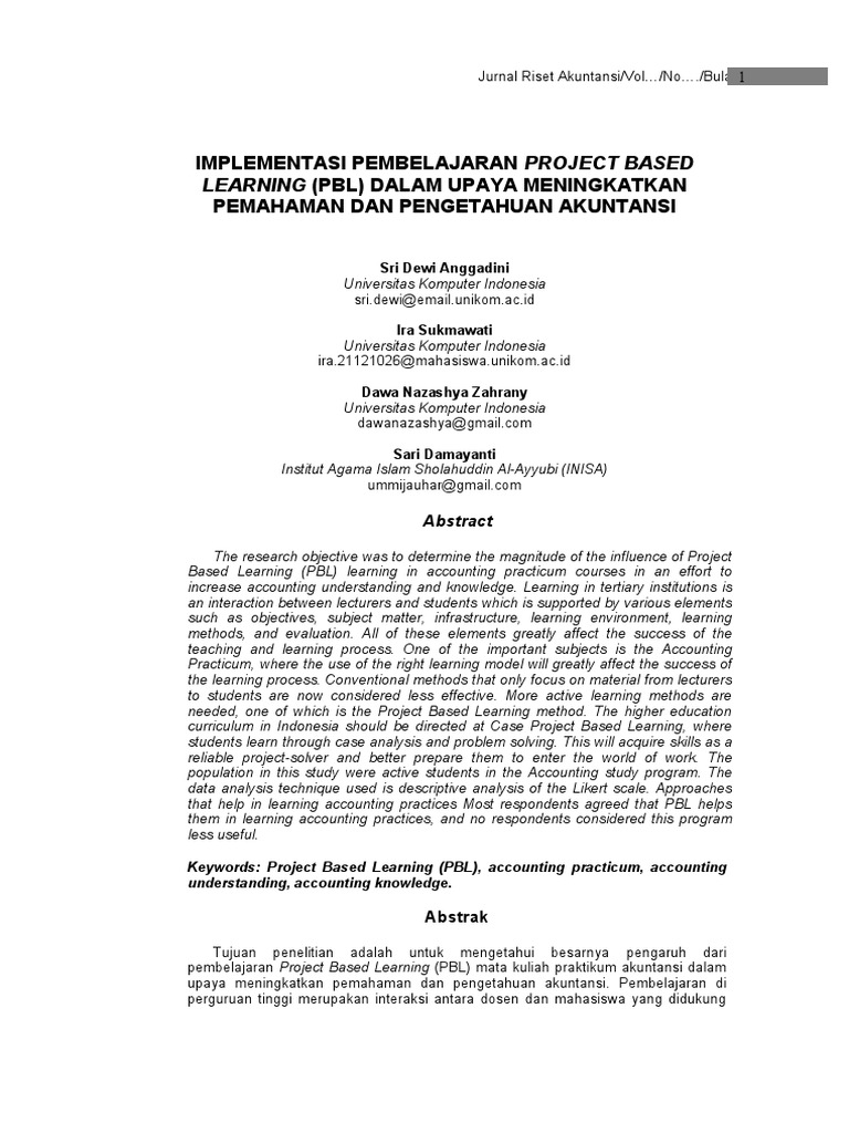 9510-Article Text-31156-2-2-20230327 | PDF | Educational Technology | Project Based Learning