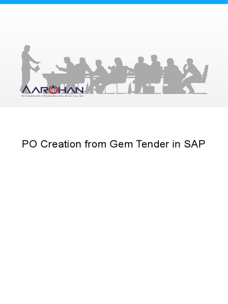 PO Creation From GeM Tender in SAP Word | PDF | Software | Computing
