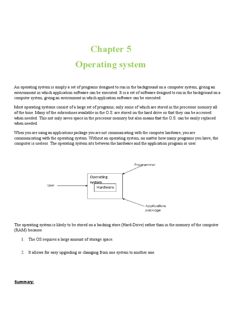 5 1 Operating Systems Pdf Operating System Input Output