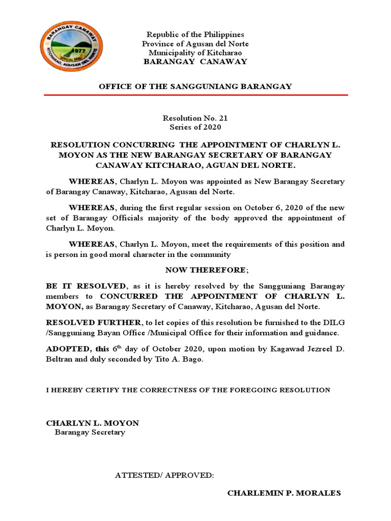 Res. 21 of Concurring 2020 | PDF | Social Institutions | Governance