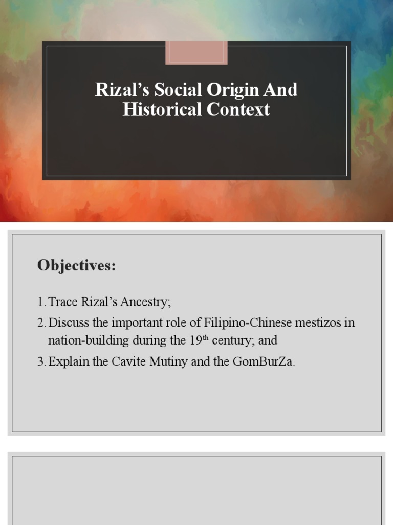 Rizal's Social Origin and Historical Context | PDF | Spanish ...