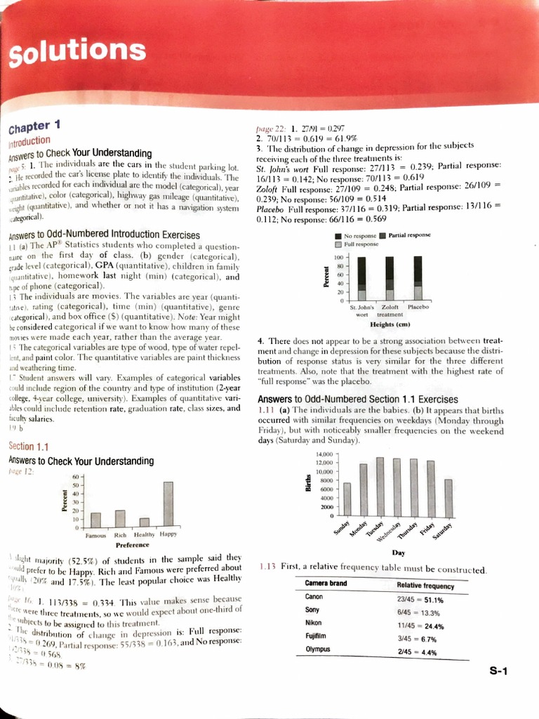 AP Stats Textbook Solutions | PDF