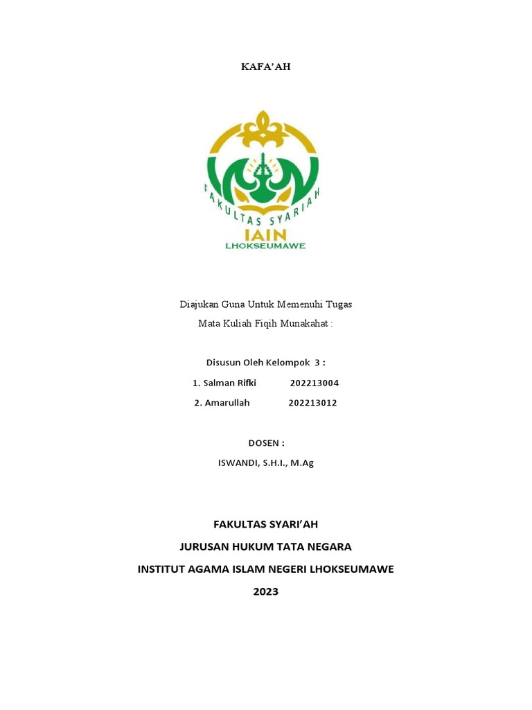 Memahami Kafa’ah dalam Perkawinan Islam | PDF