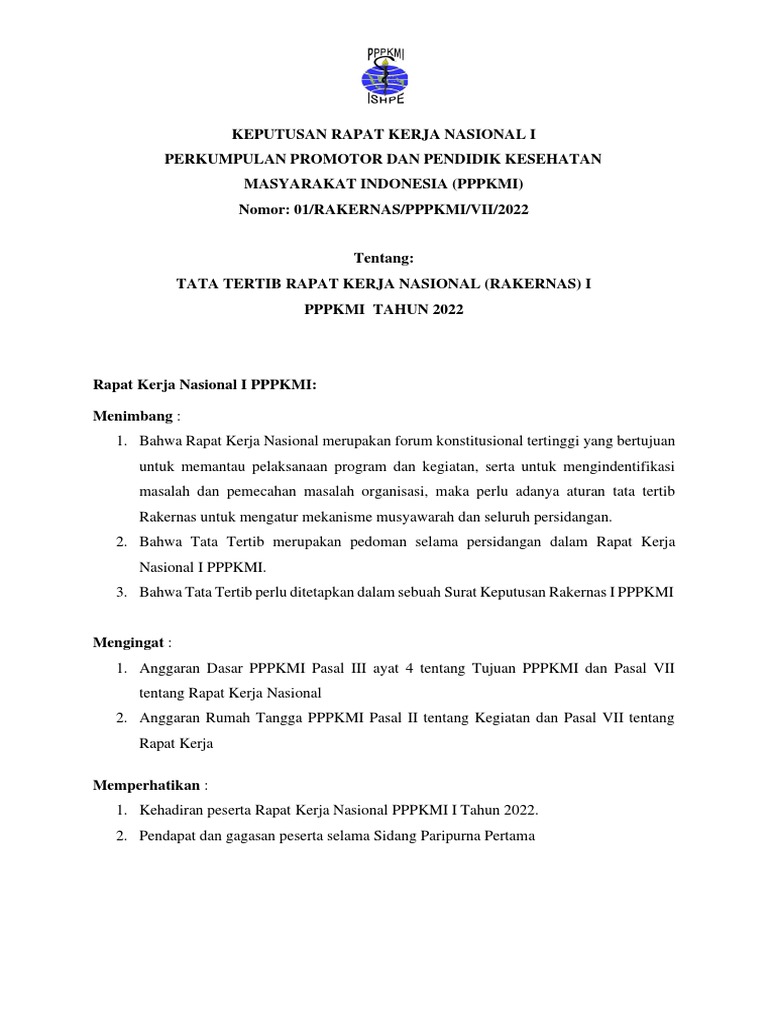 SK Rakernas Pppkmi 2022 | PDF