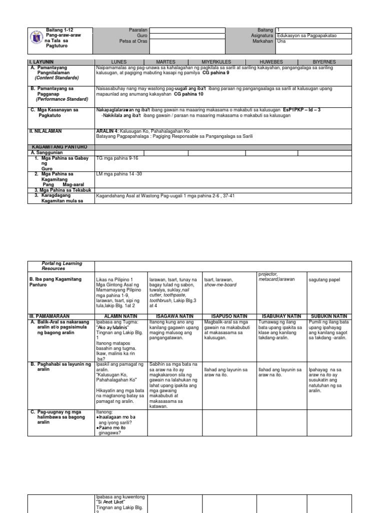 EsP1 1st Q DLL | PDF