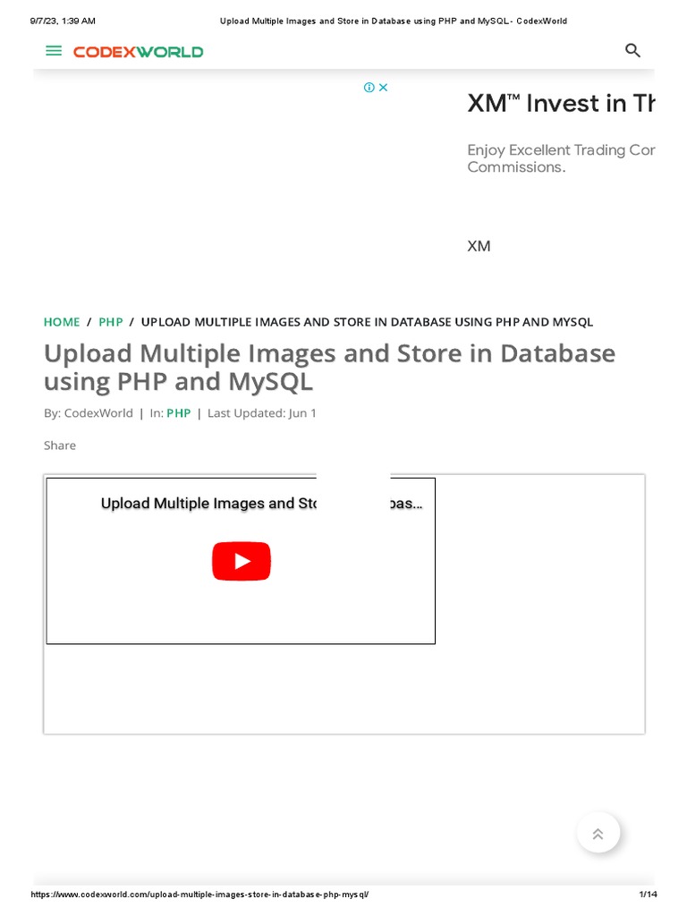 Upload Multiple Images And Store In Database Using Php And Mysql 07069564369 Pdf Php