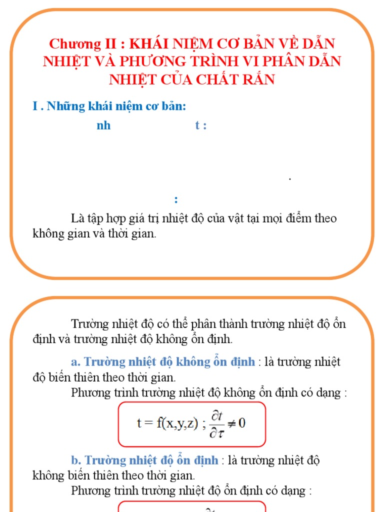 Truyen Nhiet Chuong 2 Khai Niem Co Ban Ve Dan Nhiet Va Phuong Trinh Vi Phan Dan Nhiet Cua Chat ...