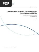 Mathematics - Applications and Interpretation SL Formula Booklet | PDF