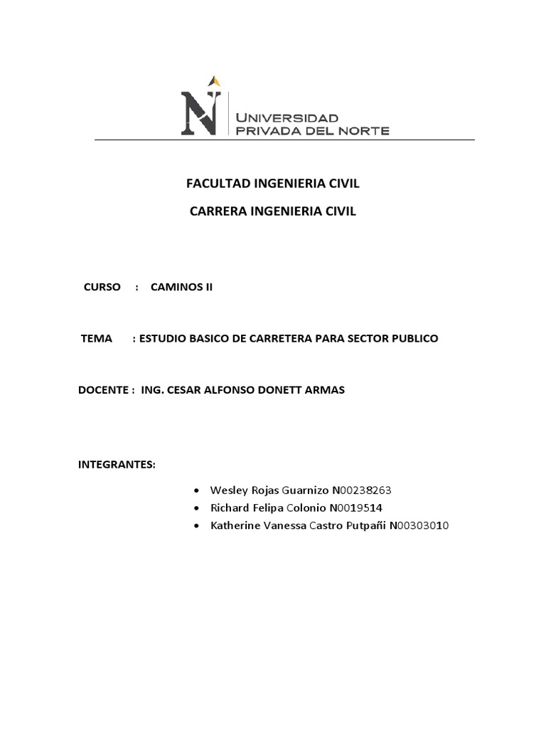 Estudio Basicos para Carreteras | PDF | La carretera | Ingeniero civil