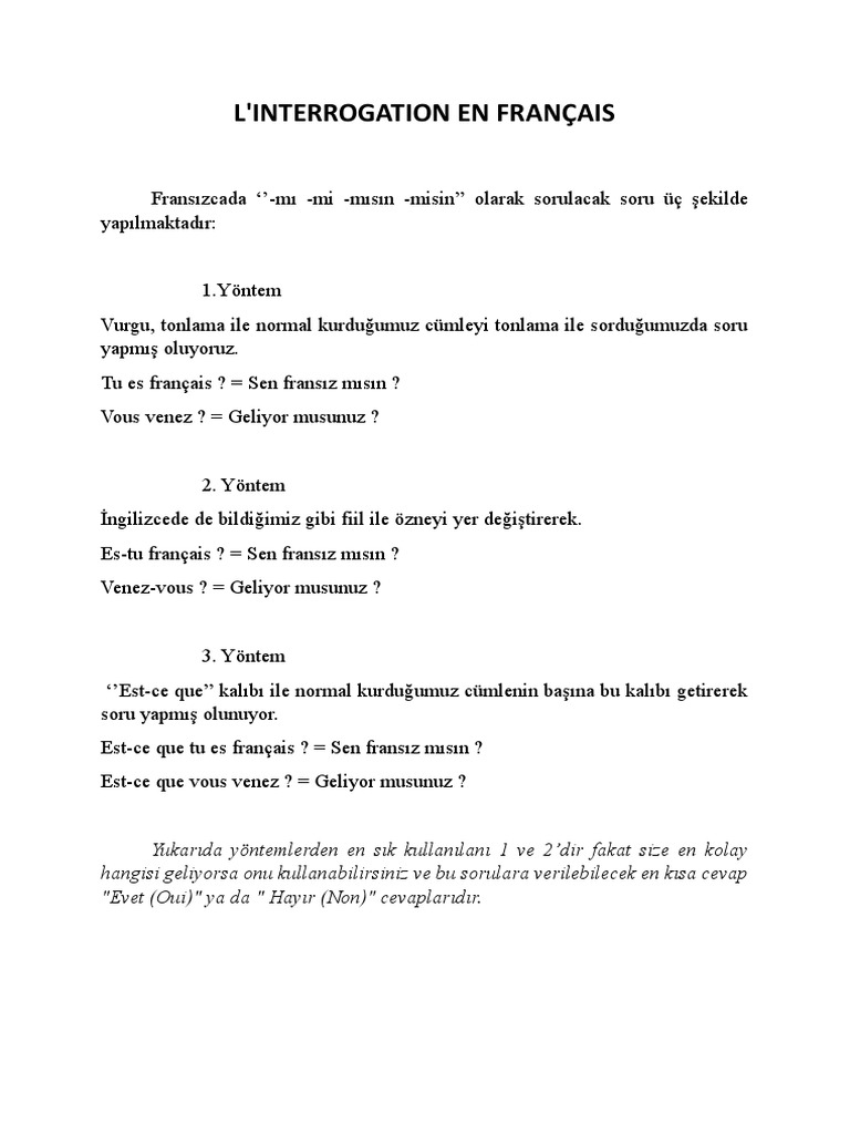 L'INTERROGATION | PDF