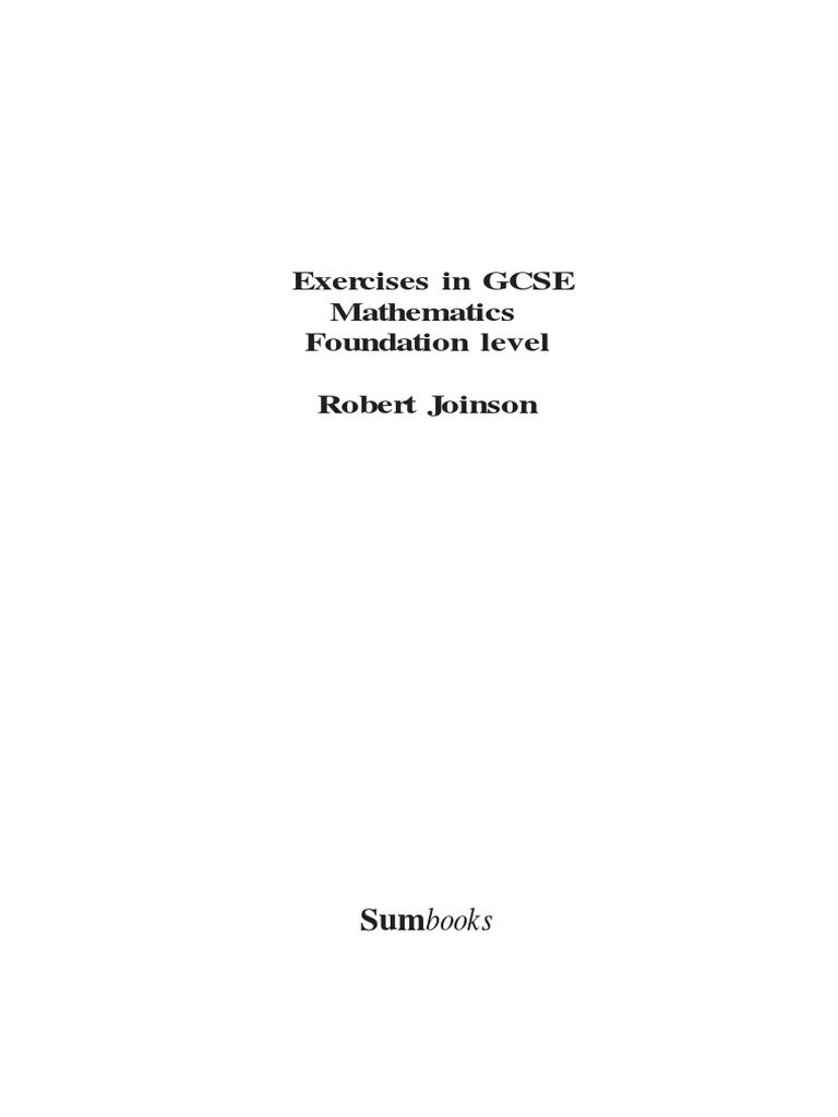 Sumbook Foundation | PDF | Area | Elementary Mathematics