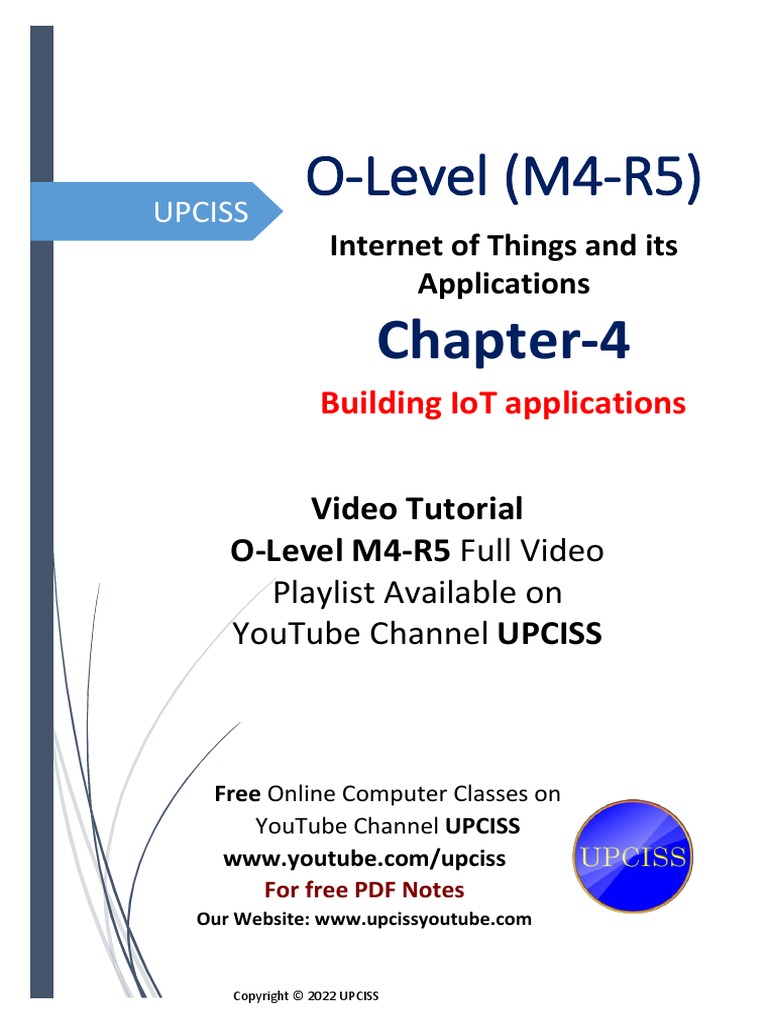 O Level m4 r5 Building Iot Applications and C Programming Chapter 4 ...