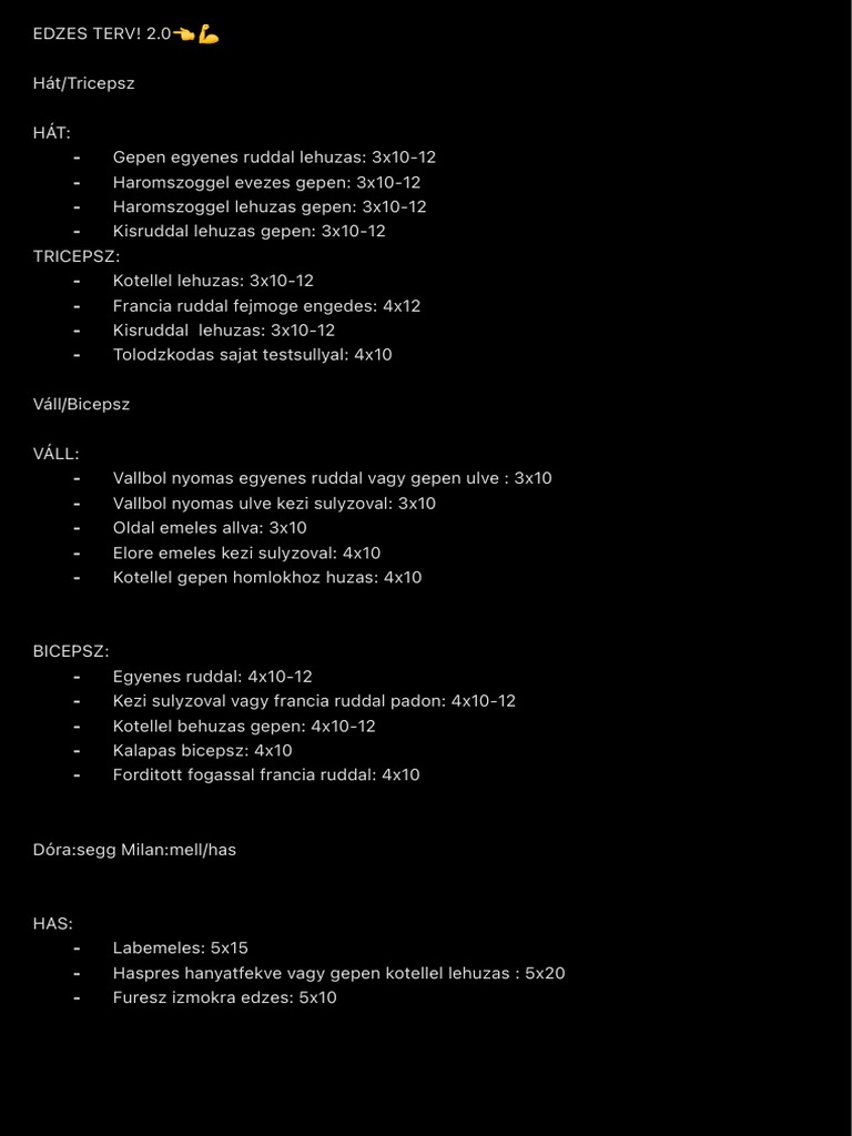 Edzes Terv! 2.0?? | PDF