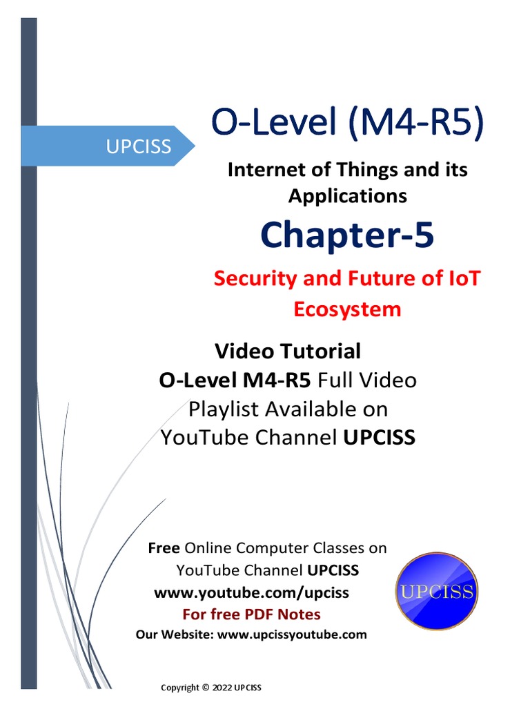 O Level m4 r5 Security and Future of IoT Ecosystem Chapter 5 Download ...