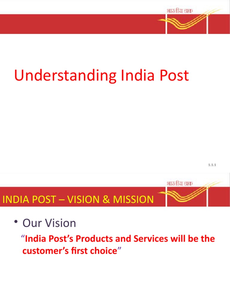 1.1-India Post - Vision - Mission | PDF