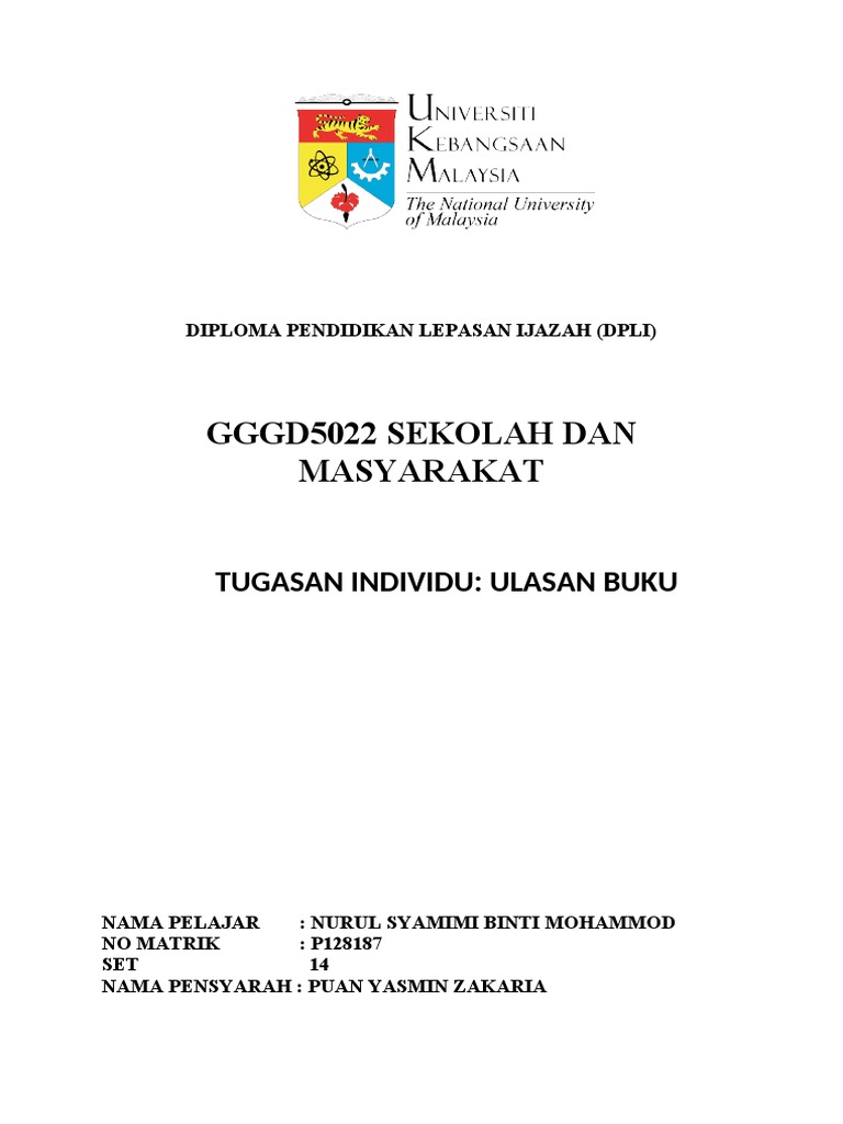 Tugasan Individu Ulasan Buku Dpli Ukm | PDF
